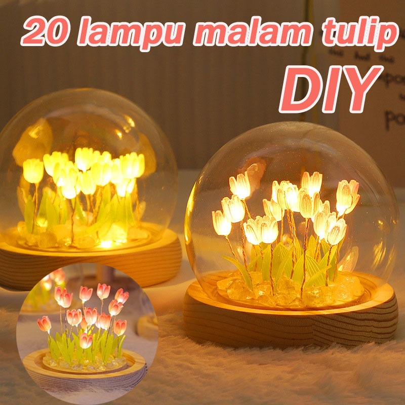 Jual DIY 20 Tulip Malam Lampu Led Kamar Tidur Ins DIY Untuk Dekorasi ...