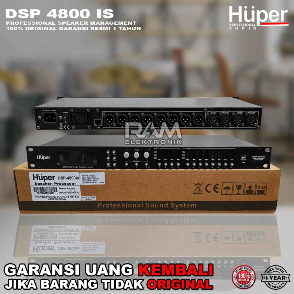 Jual Speaker Management DLMS HUPER DSP4800 | DSP 4800 IS Original 4 in 8 out | Shopee Indonesia