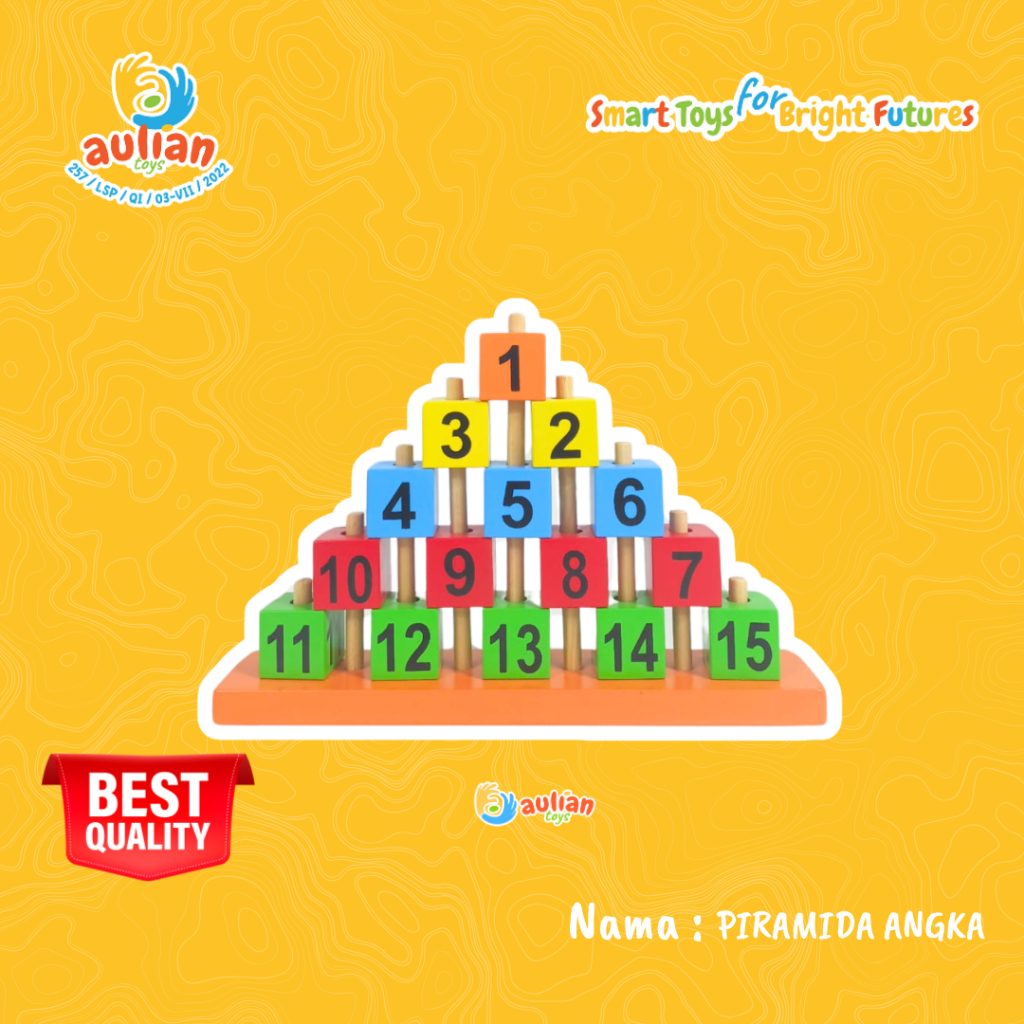 Jual PIRAMIDA ANGKA - MAINAN ANAK / MAINAN EDUKASI / ALAT PERAGA ...