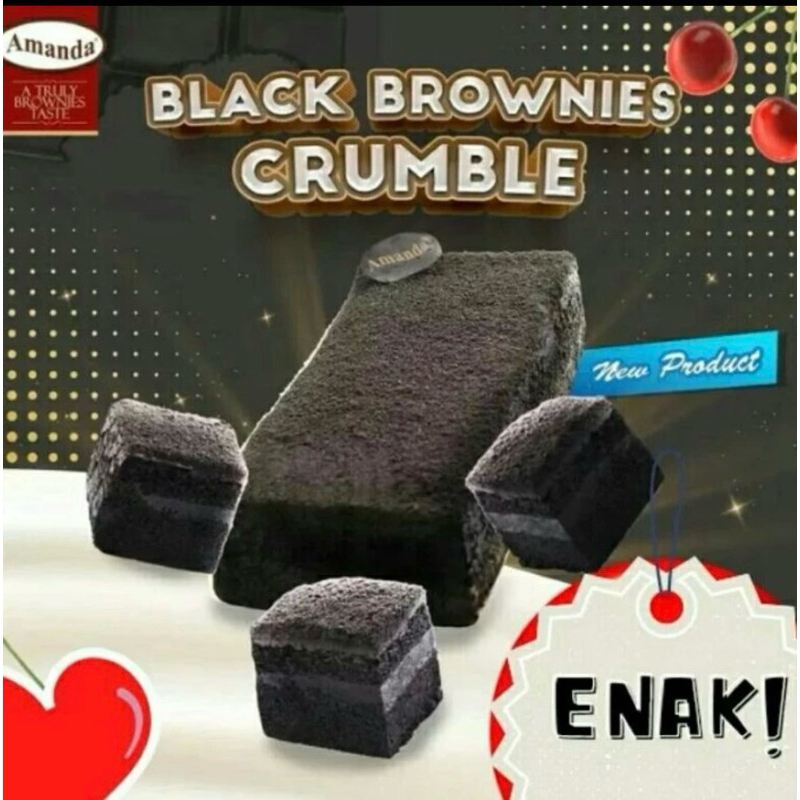 Jual Black Brownies Crumble Original Amanda Bandung/ Cemilan Snack Kue ...