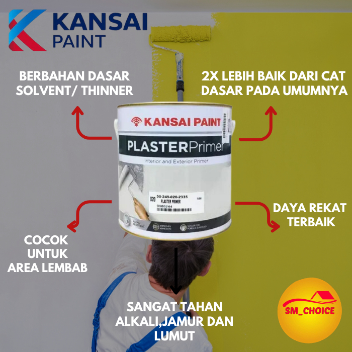 Jual KANSAI PAINT PLASTER PRIMER 2,5 LT CAT DASAR TEMBOK PUTIH 2,5 ...