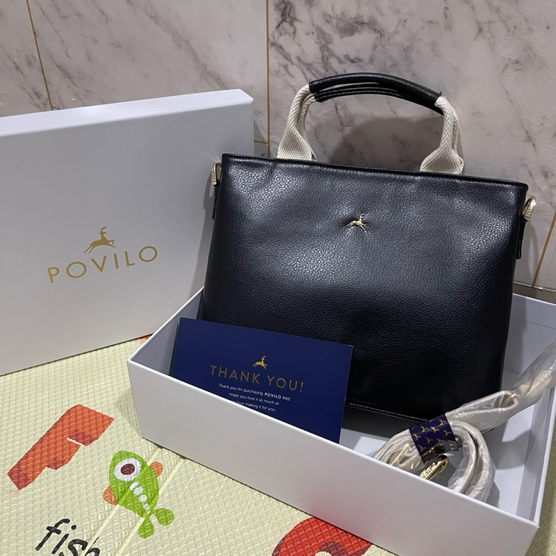 Jual POVILO NONA SLING BAG BLACK | Shopee Indonesia
