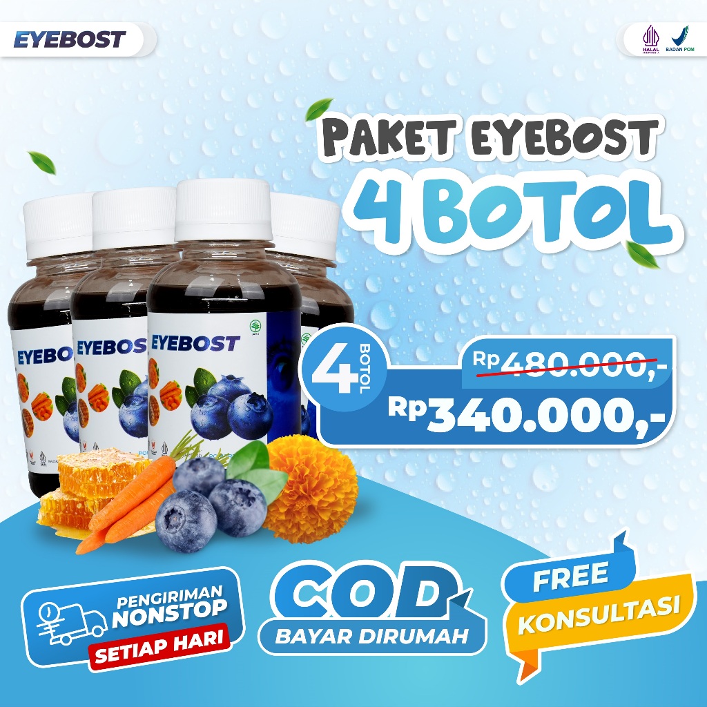 Jual Eyebost Paket 4 Botol - Madu Herbal Vitamin Mata Ampuh Atasi Mata ...