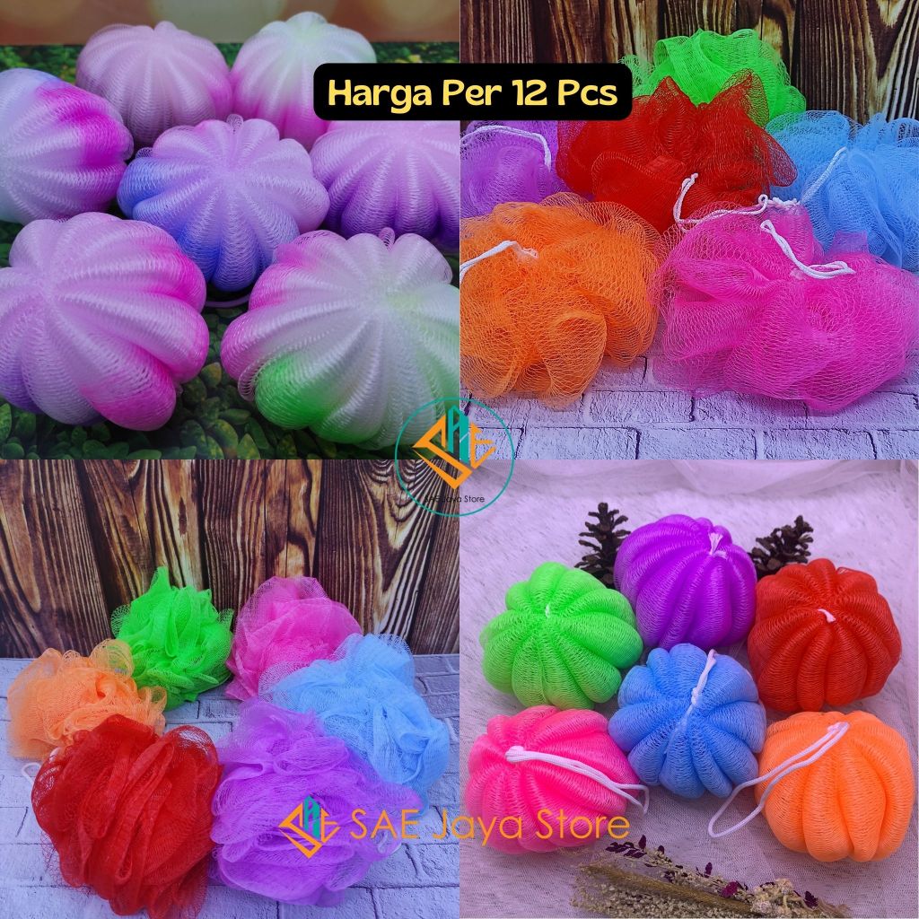 Jual (12 PCS) SAE - SPONS MANDI JARING LABU BUSA BESAR 15 25 DAN 35 ...