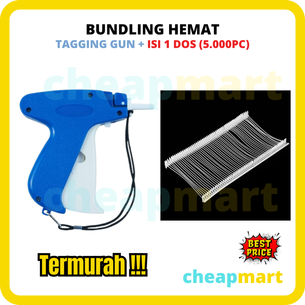 Jual BUNDLING TAGGING GUN Tembak Label Harga Baju BONUS ISI 5.000 PCS ...