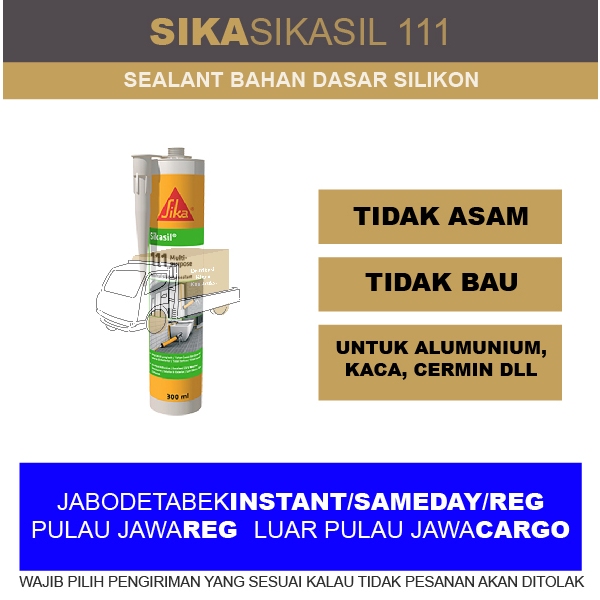 Jual Sikasil AP sealant neutral / sika sikasil 111 multipurpose 300 ml ...