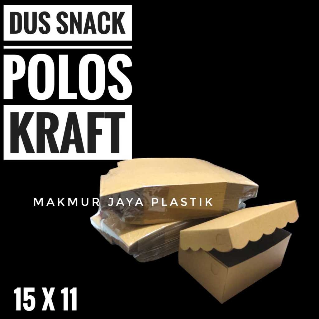 Jual DUS BOX KUE SNACK POLOS COKLAT KRAFT ISI 50 PC | Shopee Indonesia
