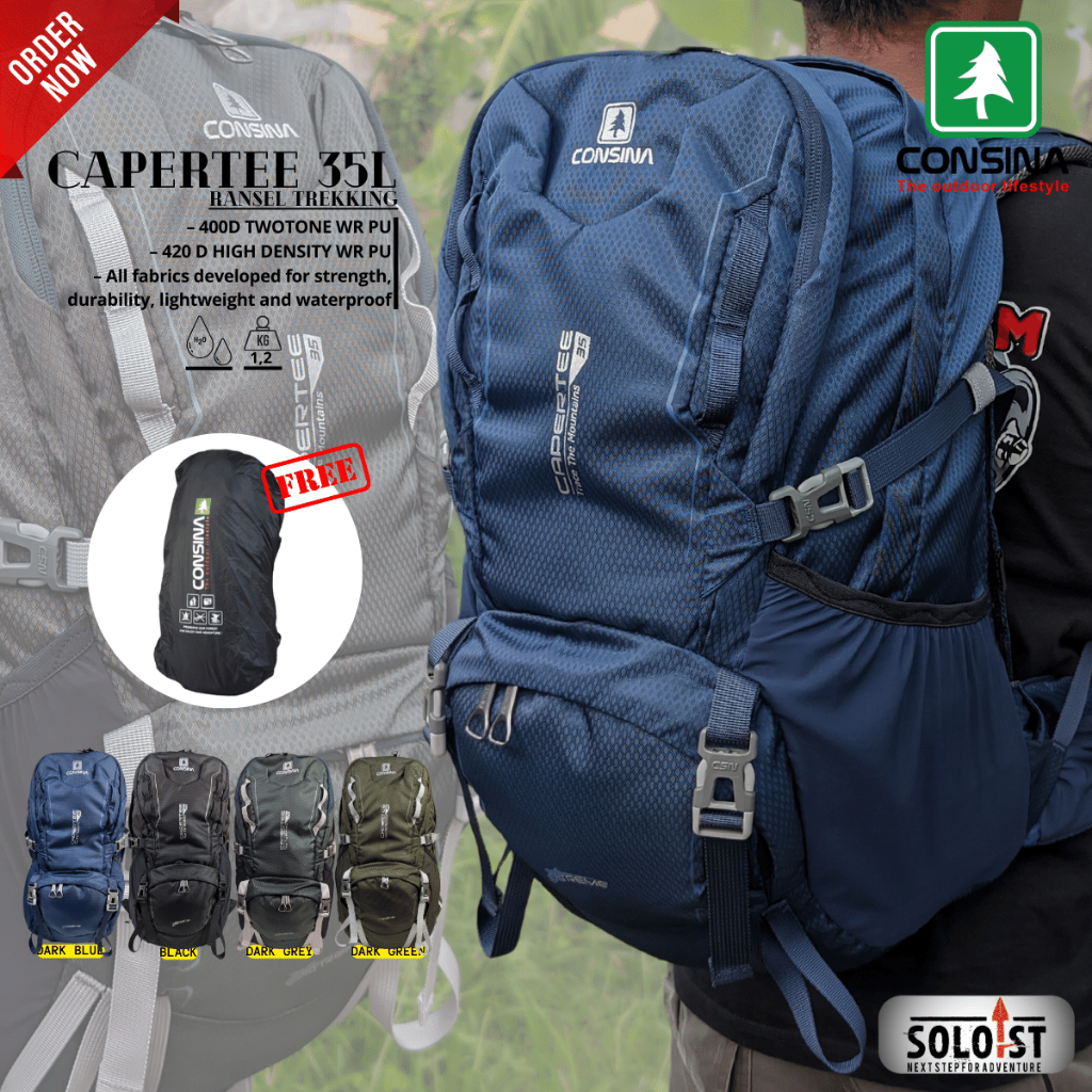 Jual CONSINA TAS DAYPACK | CAPERTEE 35L RANSEL TRAKING / DAY PACK ...
