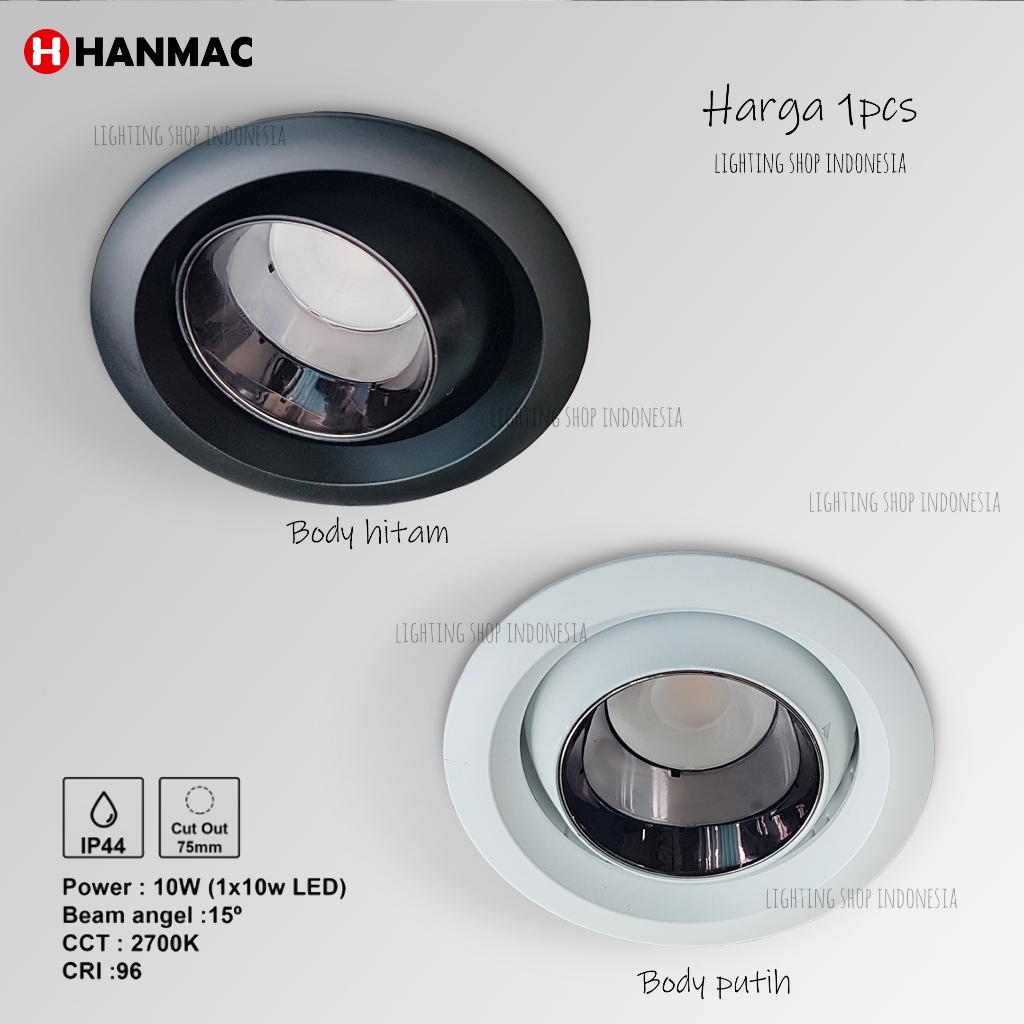 Jual Lampu downlight led 10watt 15 derajat + reflector inbow tanam ...