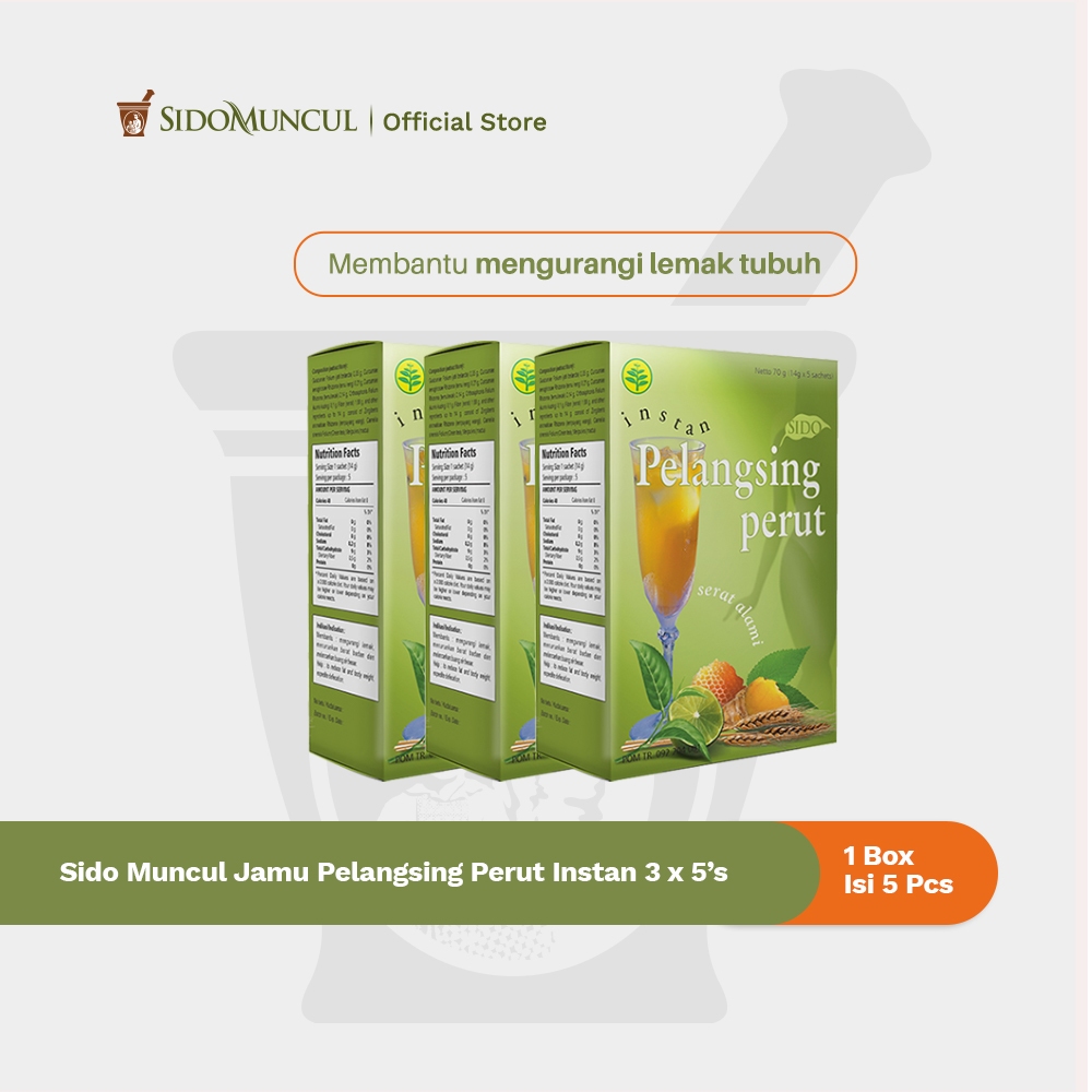 Jual Jamu Pelangsing Perut Instan 3x5’s - Membantu : Mengurangi Lemak ...