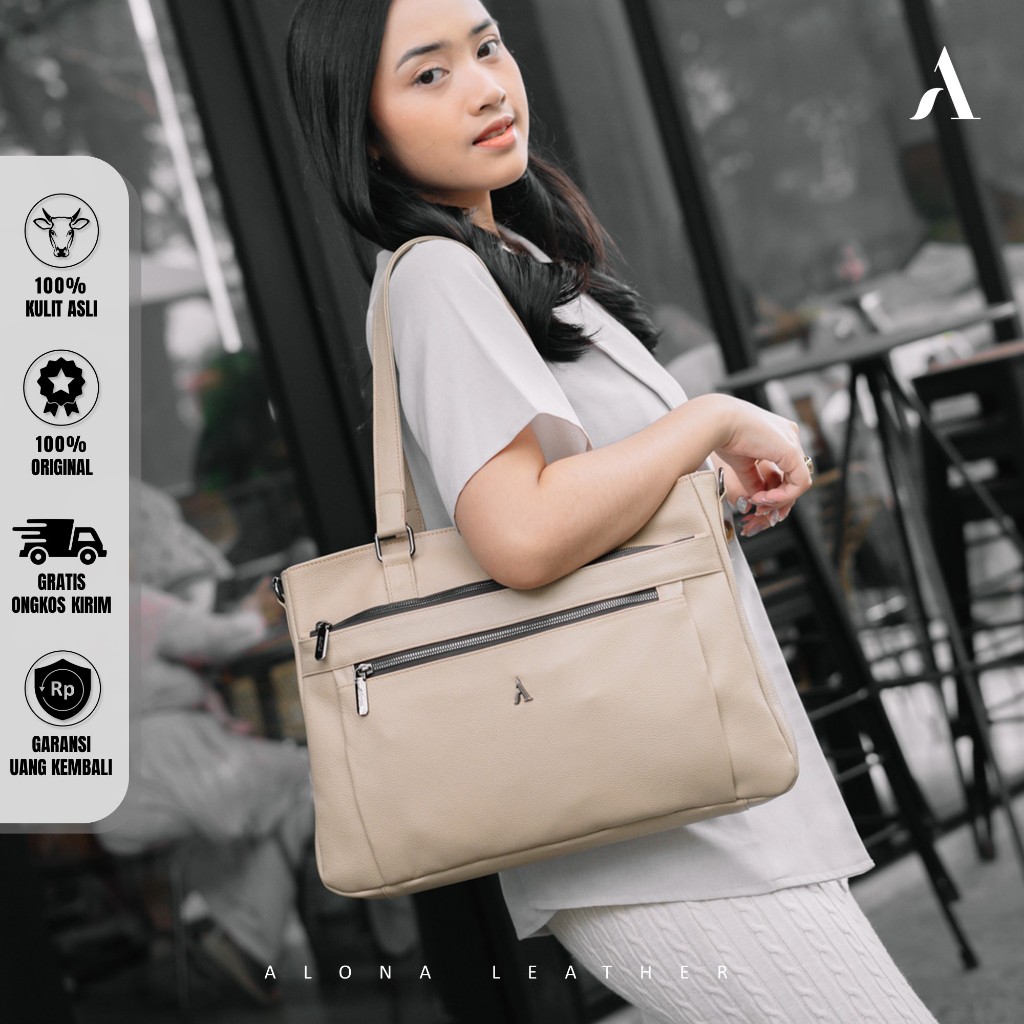 Jual Alona Leather Tas Laptop Bag Lovata Totebag Fashion Wanita Cewek Perempuan Free Tali ...