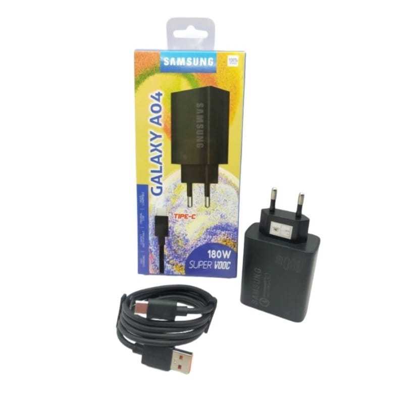 Jual Charger SAMSUNG Galaxy A04 BLACK 180W USB Micro 1USB Fast Charging ...