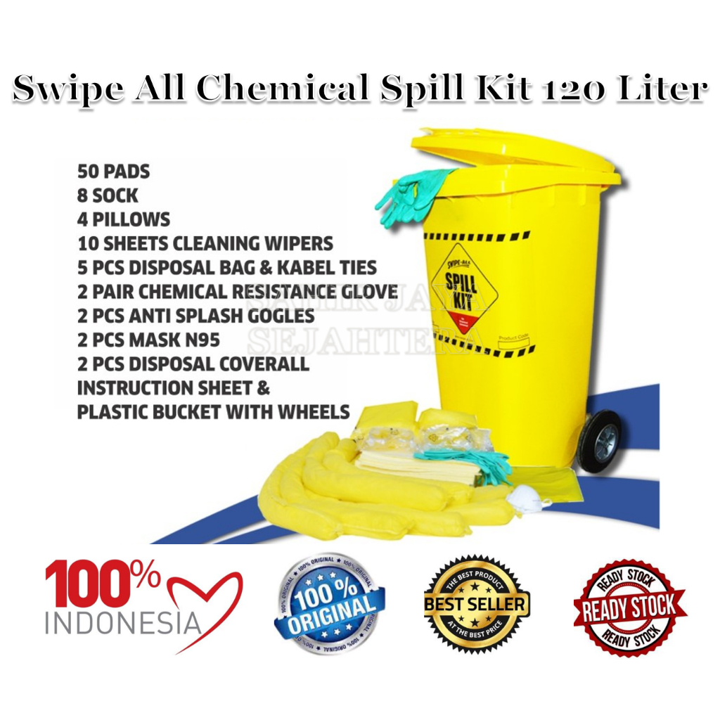 Jual CHEMICAL SPILL KIT 120L SWIPE-ALL C89 Kemasan Box Harga Murah ...