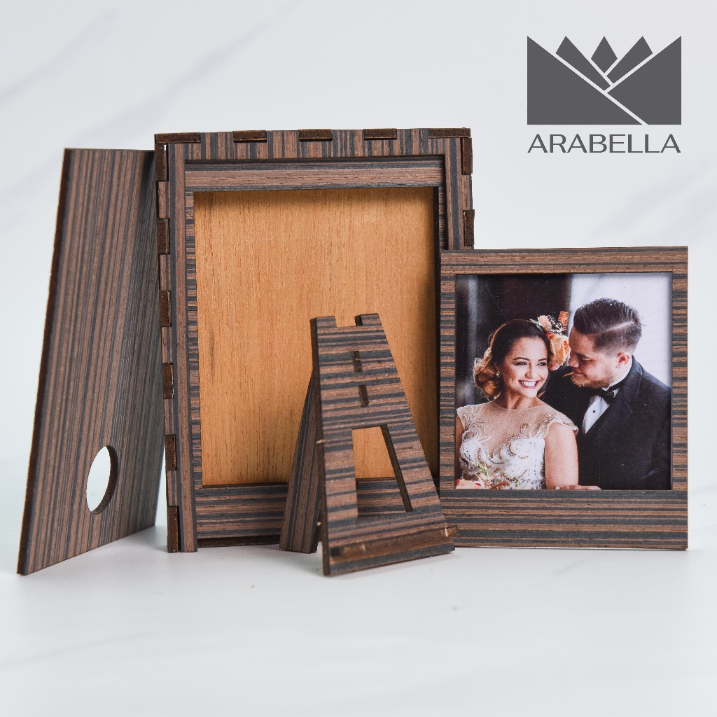 Jual Polaroid Box Wood Frame with Stand DIY - Polaroid Size Instax ...