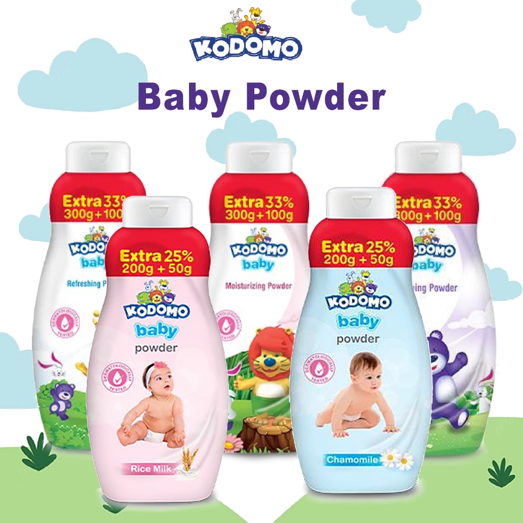 Jual Bisa COD Bedak Kodomo Baby Powder Bedak Bayi 300+100gr | Shopee Indonesia