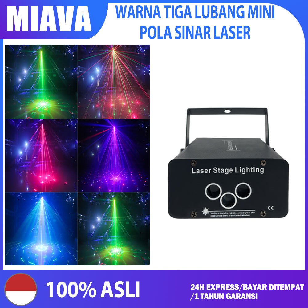 Jual mini Sinar laser pola warna tiga lubang lampu merah, hijau dan ...