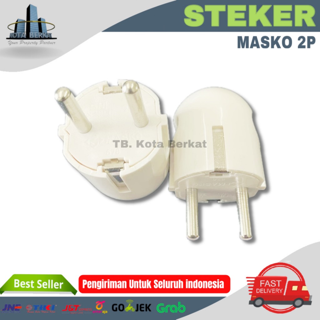 Jual STEKER MASKO/ COLOKAN LISTRIK BULAT MASKO SNI 578 | Shopee Indonesia