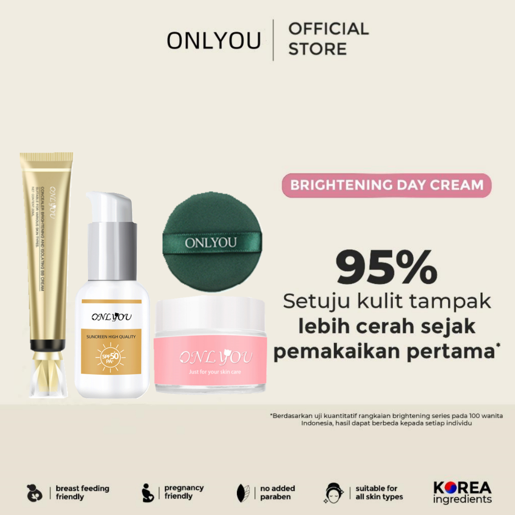 Jual ONLYOU 4pcs Paket / ONLYOU Foundation pelembab Waterproof ...