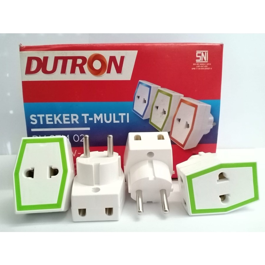 Jual Steker T Multi Dutron 10A Colokan Listrik cabang 3 10 A Tee Multi ...