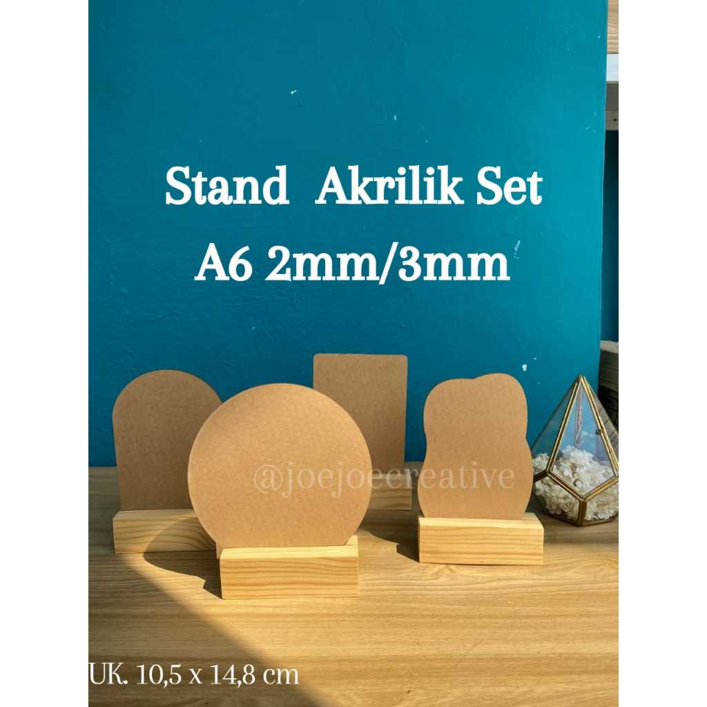 Jual Akrilik Stand Kayu A6 / Akrilik 2MM A6 / Akrilik 3MM A6 / Akrilik ...