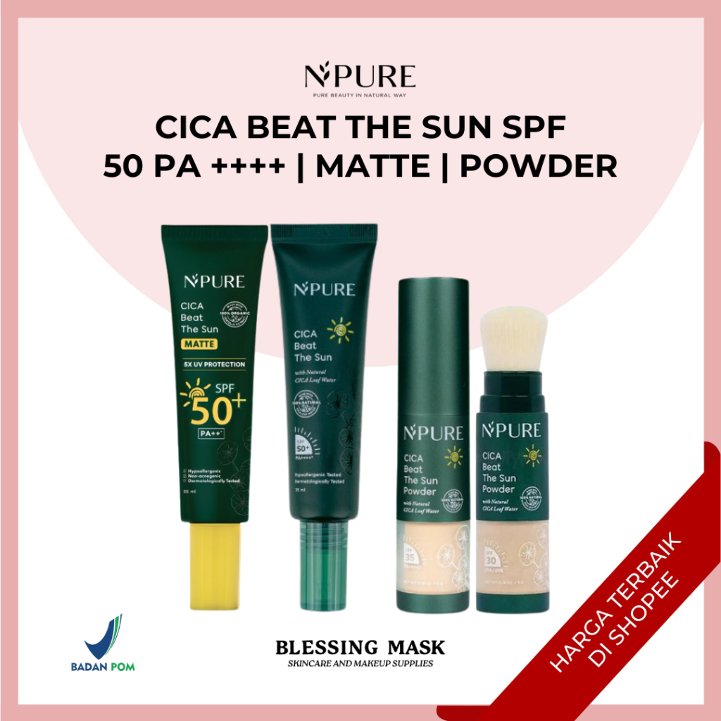 Jual NPURE Cica Beat The Sun SPF 50 PA ++++ | NPURE Cica Beat The Sun ...