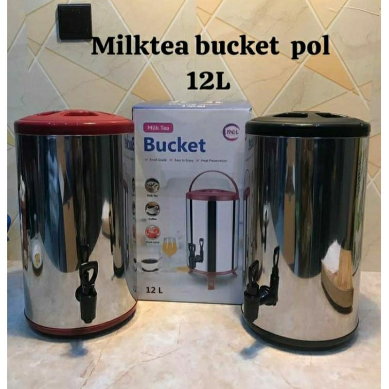 Jual Milk Tea Bucket 8 L - 12 L/Jumbo Tempat Air Panas Stainless ...