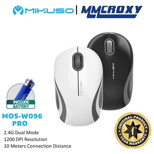 Jual Mikuso MOS-W096 Pro Dual Mode Bluetooth+2.4G Wireless Mouse Silent ...