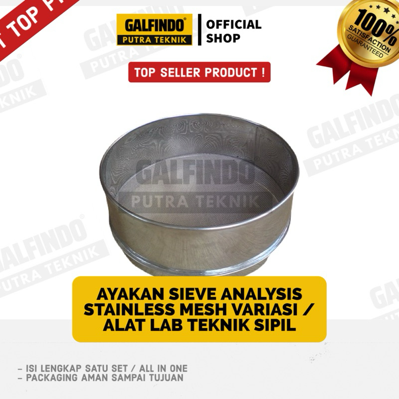 Jual GALFINDO SIEVE ANALISIS SIEVE 4-200 MESH PILIH VARIASI ASTM ...