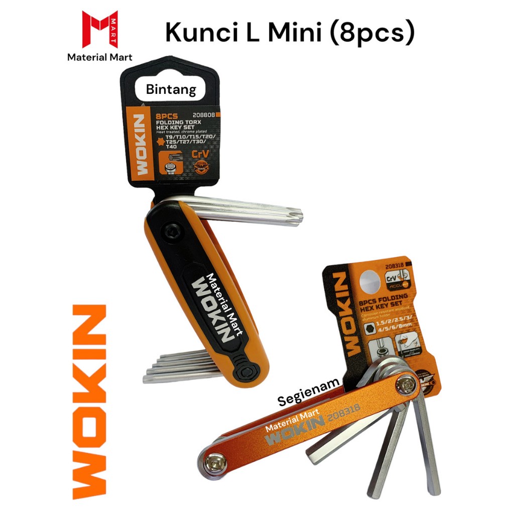 Jual Kunci L Lipat Wokin | Hex Key Hexagonal Segi Enam | Kunci L ...
