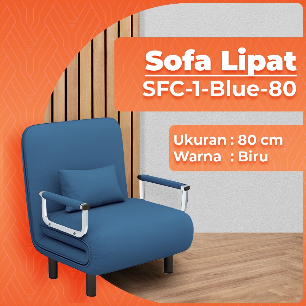 Jual Sofa Bed Lipat Modern 80CM Minimalis Sofa Lipat Tidur Sofa Bed Kursi Tamu Santai SFC-2 ...