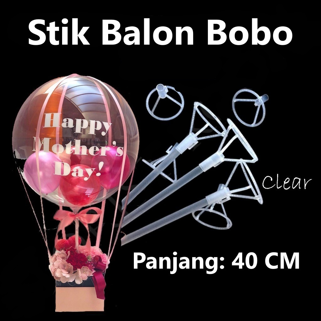 Jual aiGooTan - STIK BALON BOBO 40 CM BESAR - Stick Tangkai Tongkat PVC ...