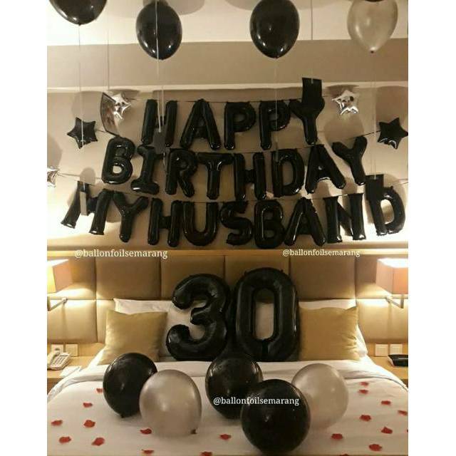 Jual HLID - (1pcs) Balon Foil Angka HITAM 40 cm / Balon Angka Ulang ...