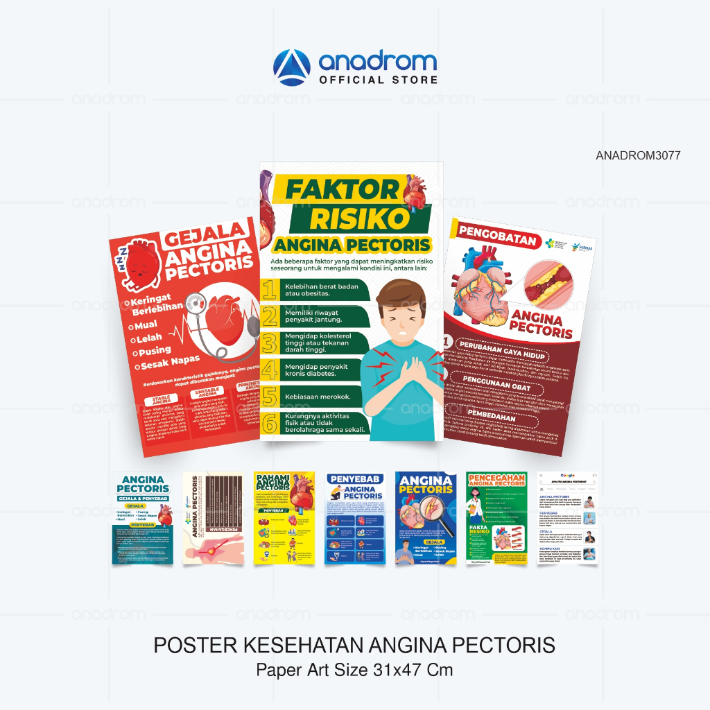 Jual Poster Penyakit Angina Pectoris | Poster Promosi Kesehatan ...