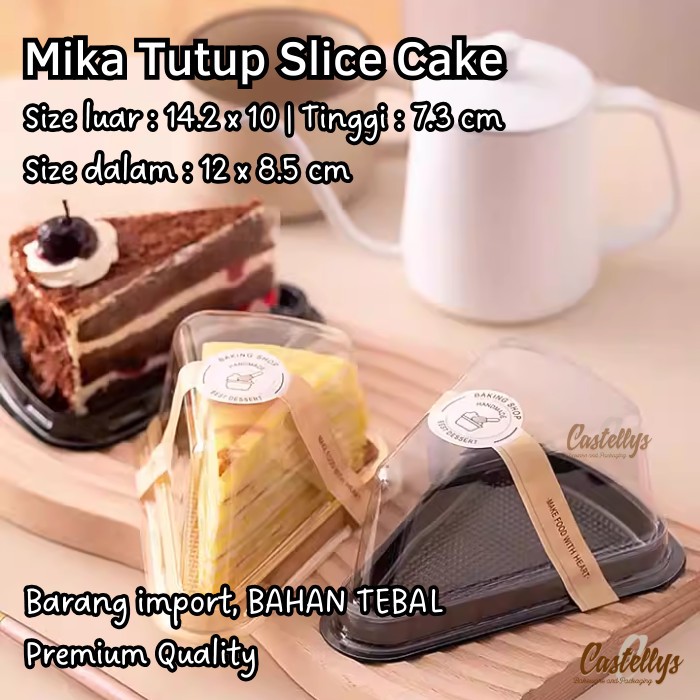 Jual Mika Slice dan Tutup MTC Slice Kue Potong Segitiga Tart Cake ...