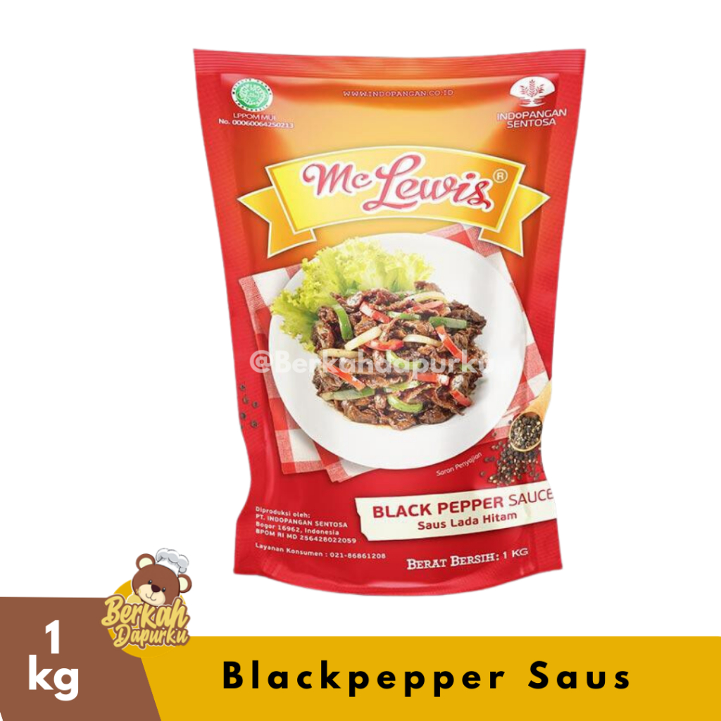 Jual Mc Lewis Blackpaper Saus Lada Hitam 1Kg | Shopee Indonesia