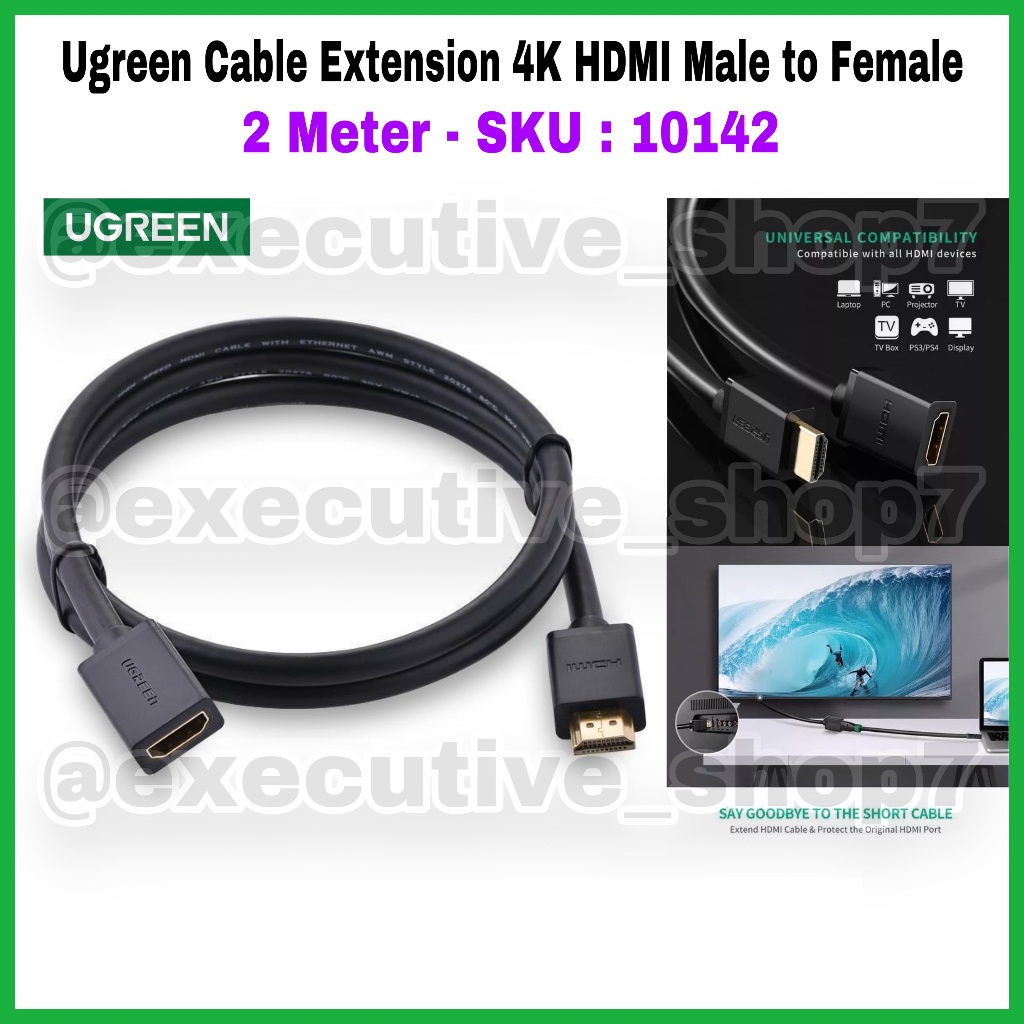 Jual Ugreen Cable Extension 4K HDMI Male to Female - 2 Meter - SKU ...