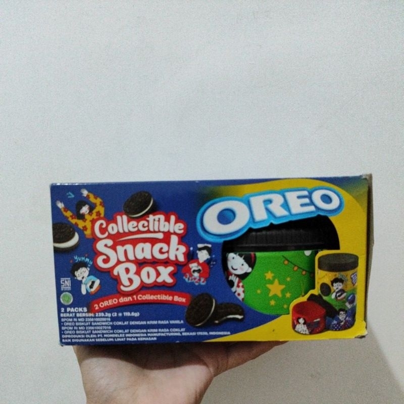 Jual Oreo gempita collectible snack box isi 2 oreo vanilla dan toples ...