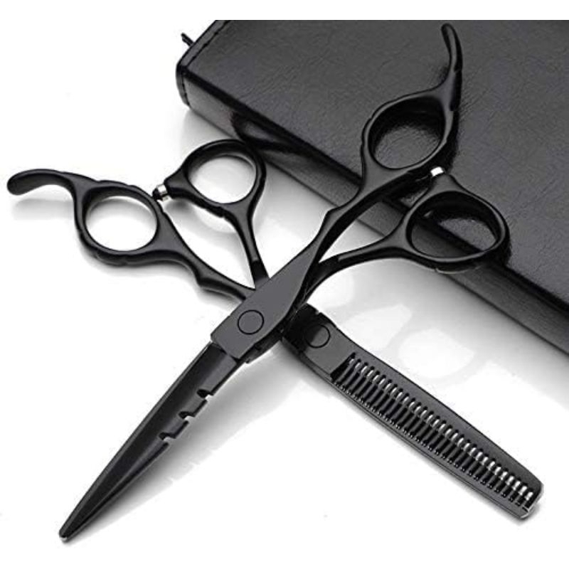 Jual Gunting Potong Rambut Set Mr Tiger BLACK Stainless 6 inch Model ...
