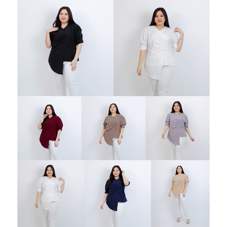 Jual BAJU BLOUSE ATASAN WANITA JUMBO BIGSIZE LD 120cm XXL XXXL KOREAN ...