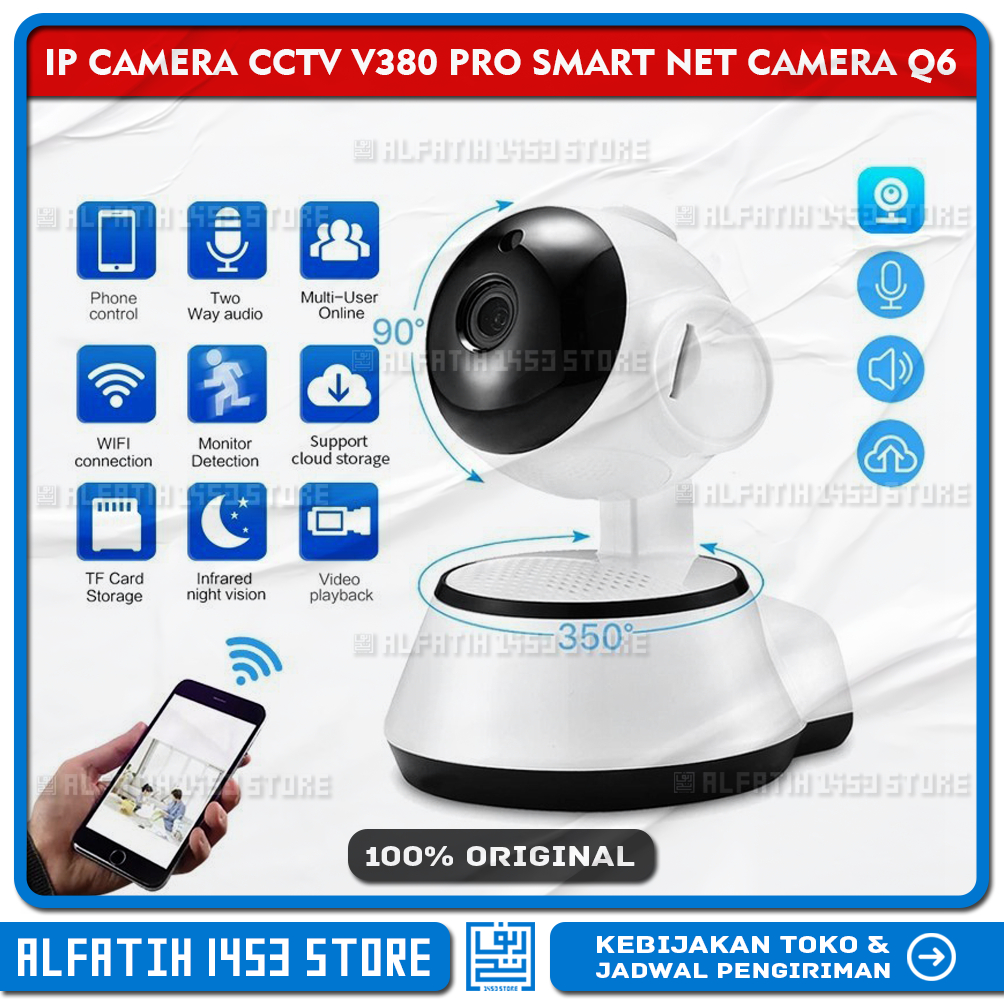 Jual IP Camera CCTV V380 Pro Smart Net Camera Q6 IP Cam Wireless ...