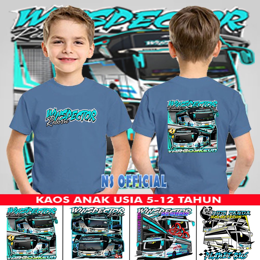 Jual Baju Kaos Bus Anak Laki Laki Baju Bis Anak Usia 4 5 6 7 8 9 10 11 Tahun WINSPECTOR Terbaru ...
