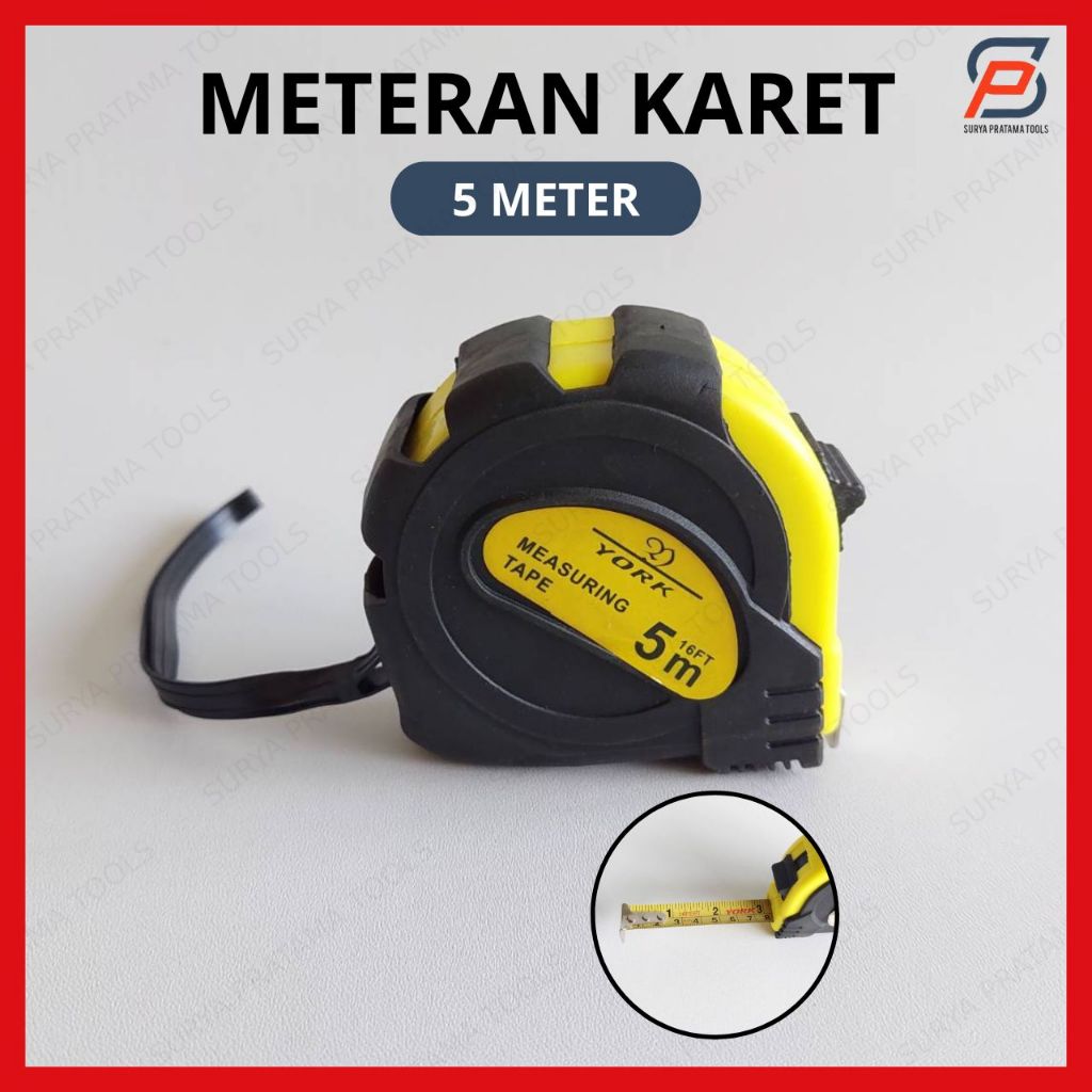Jual Meteran Karet 5 Meter / Meteran Tukang 5 M Karet Measuring Tape 5M | Shopee Indonesia