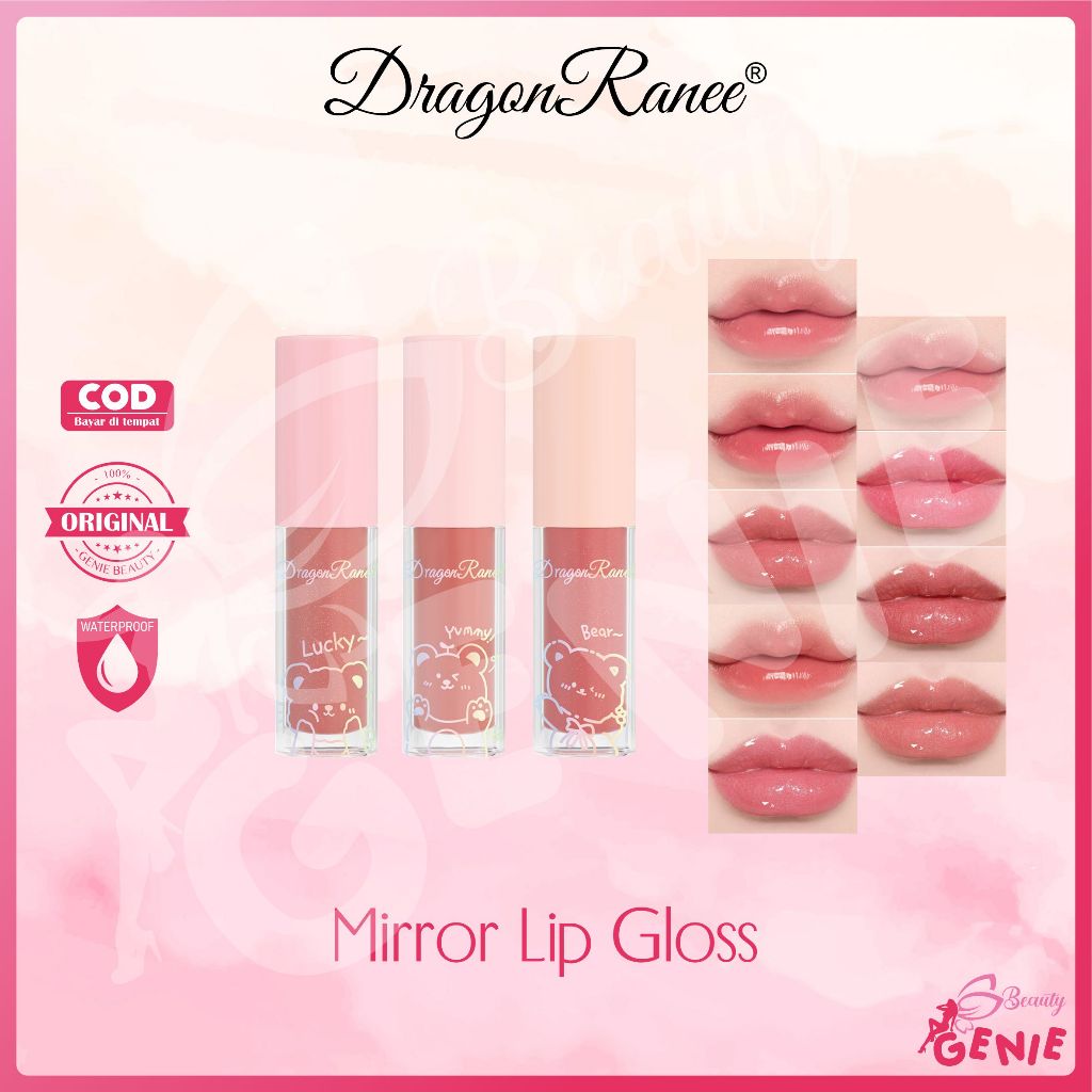 Jual Dragon Ranee Mirror Lip Gloss Yummy Cute Bear Liquid Lipstick ...