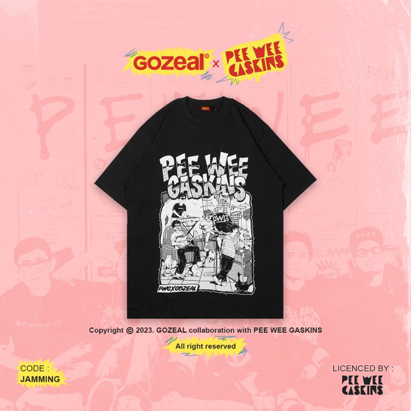 Jual Gozeal X PWG - Tshirt Gozeal X PWG - JAMMING | Shopee Indonesia