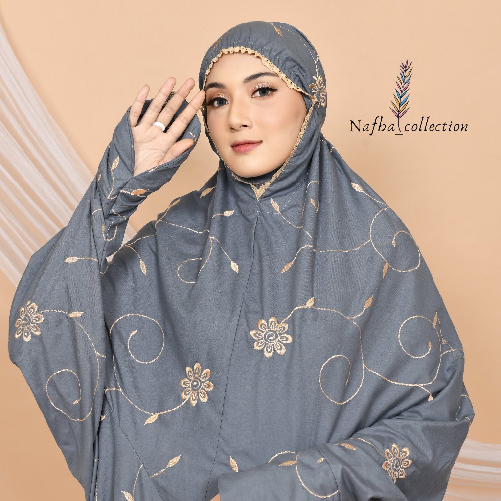 Jual NAFHA - Mukena Terusan Dewasa Mukenah Lajuran Bordir Fatma ...