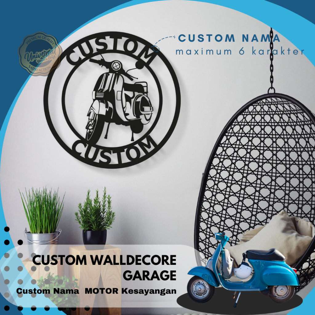 Jual 1 HARI JADI - Hiasan dinding motor Klasik / HIASAN DINDING CUSTOM ...