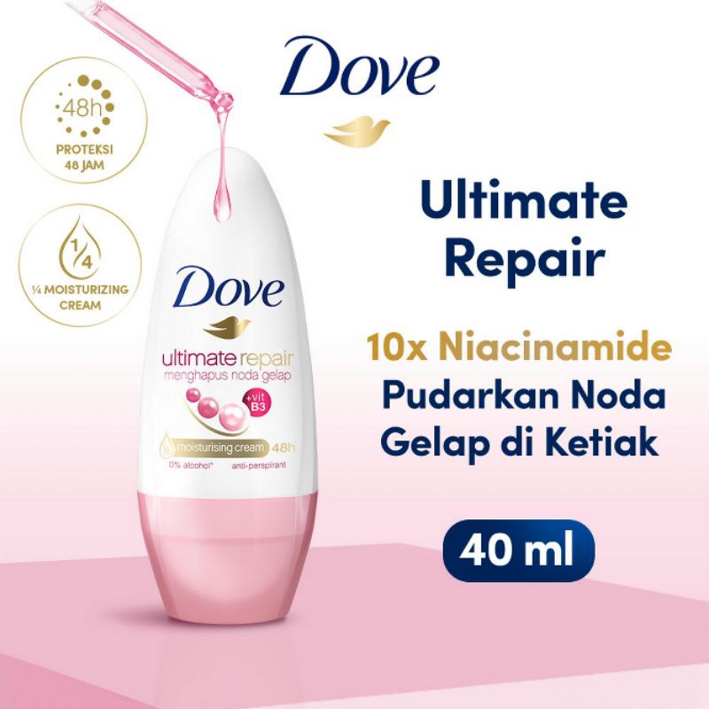 Jual Dove Ultimate Repair Deo Roll On 40 ml | Shopee Indonesia