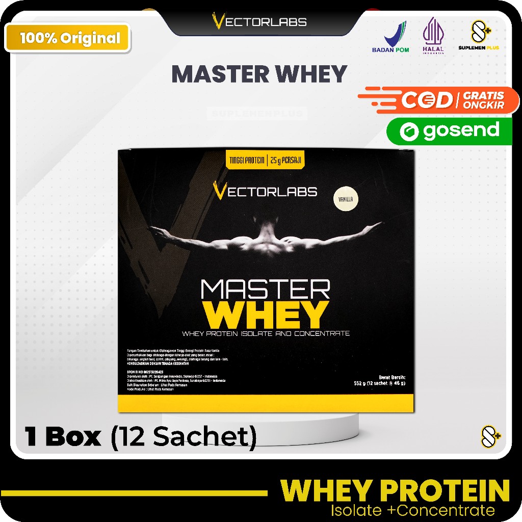 Jual Vectorlabs Master Whey 1 Box 12 Serving Susu Protein Mater Whey ...