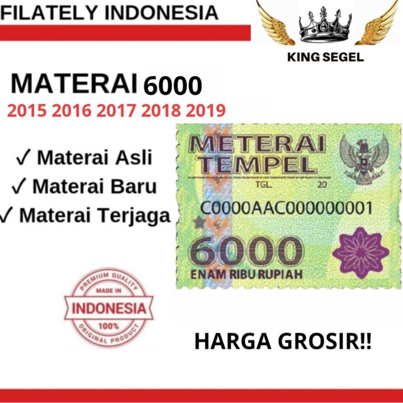 Jual MATERAI 6000 TAHUN 2015 2016 2017 2018 2019 2020 2021 (NEW ...