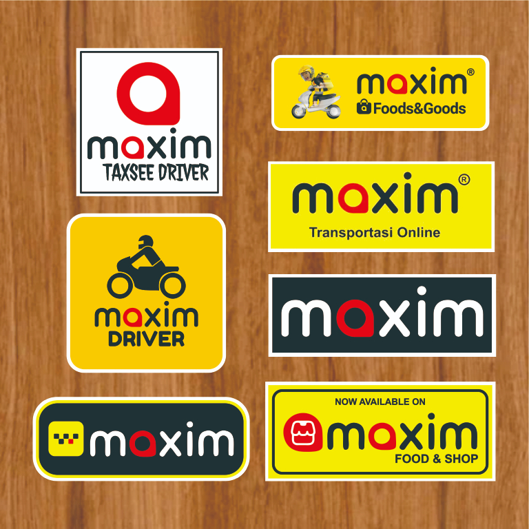 Jual stiker maxim/maxim drive stiker/stiker ojek on line maxim | Shopee ...